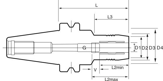 ISO Listed Cnc Milling Machine Tool Holders With HRC58~60° Hardness ...